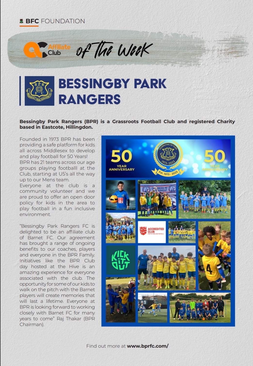 About Us – Bessingby Park Rangers F.C
